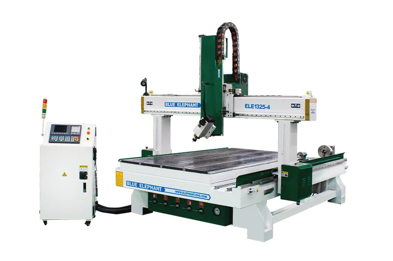 Router CNC de 4 ejes 1325 4x8 Table 4th Indexador de eje rotativo
