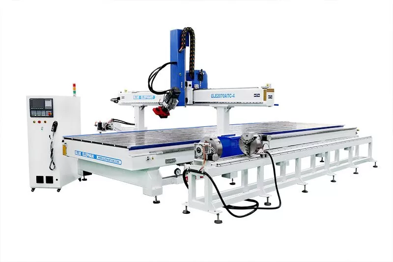 ATC CNC Router 4 Axis CNC Wood Lathe Machine for Turning Carving ...